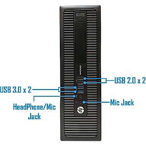 HP EliteDesk 800 G1 SFF Gaming Desktop, Intel Core i5-4570, 16GB DDR3 RAM, 256GB SSD & 2TB HDD, USB 3.0, NVIDIA Geforce GT 1030 2GB, HDMI, Display Port, WiFi BT 4.0 - Windows 10 Home (Renewed)