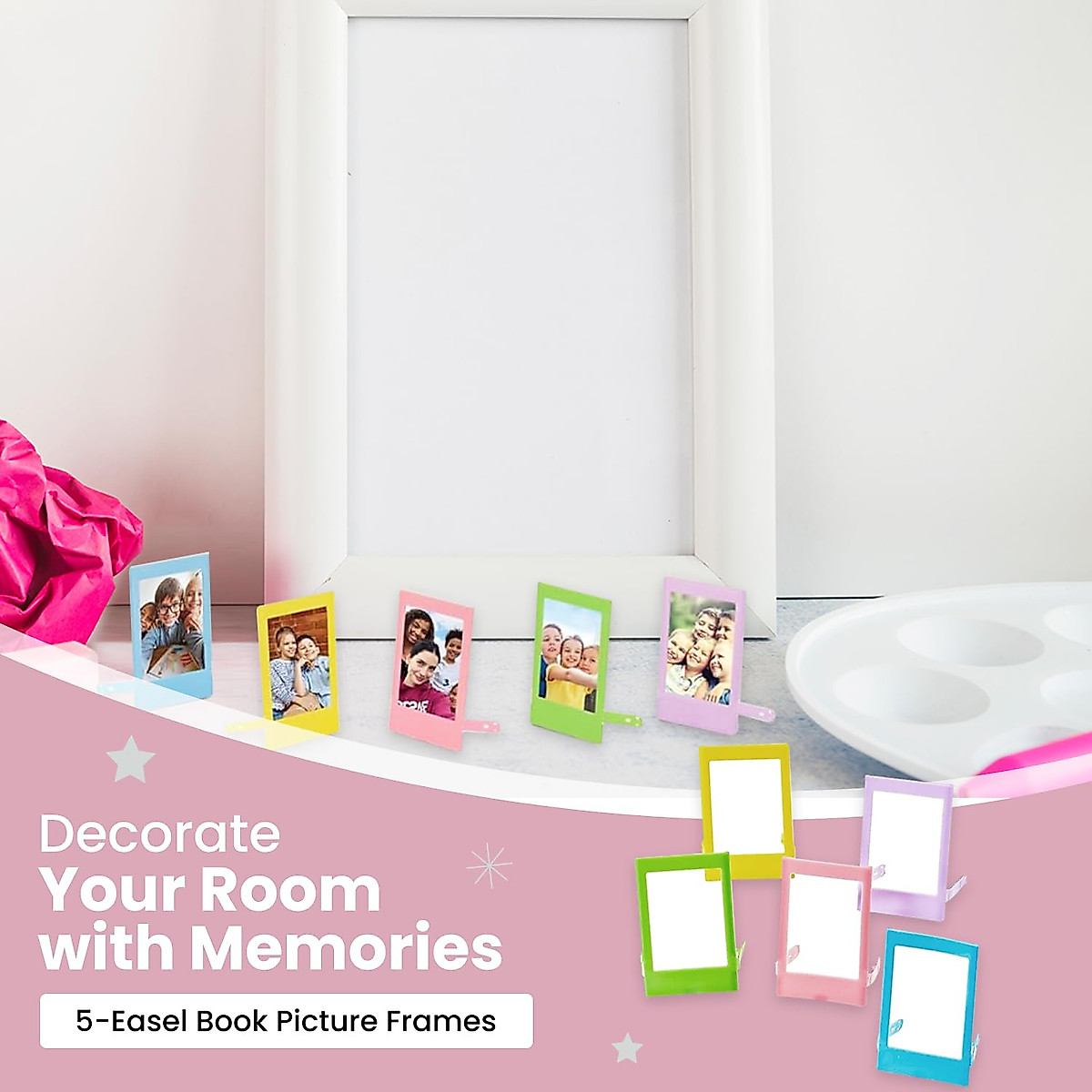 FujiFilm Accesories Pack, Includes Photo Album, Camera Case, Camera Strap, 60 Exposures Film Value Pack & Cleaning Cloth - Blush Pink (Camera Not Included)