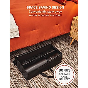 HOLMES STACK-N-CONNECT 45" Digital Tower Fan, ClearRead Display, Bonus Storage Bag, 90° Oscillation, 4 Speeds, 4 Modes, 8-Hour Timer, Home, Ideal for Bedroom or Office, Remote Control, Matte Black