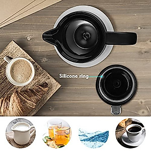 Beyoung Thermal Coffee Carafe, Stainless Steel Thermal Carafe Vacuum Insulated Flask Water Carafe Coffee Pot with LeakProof Lid,54 Oz/1.6L(White)