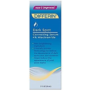 Differin Dark Spot Correcting Face Serum, Dark Spot Correcting Serum by the makers of Differin Gel, Gentle Skin Care for Acne Prone Sensitive Skin, 1 oz (Packaging May Vary)