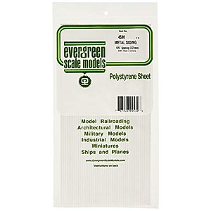 Evergreen Corrugated Iron Sheet, 1 x 150 x 300 mm, 1 Piece,1.0 mm Thick
