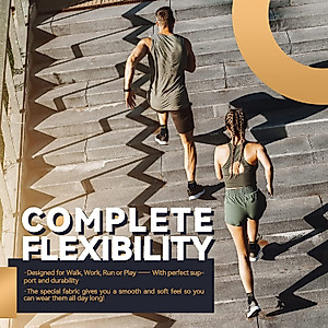 Lusenone Copper Ankle Brace Support for Men & Women (Pair), Best Ankle Compression Sleeve Socks for Plantar Fasciitis, Sprained Ankle, Achilles Tendon, Pain Relief, Recovery, Sports