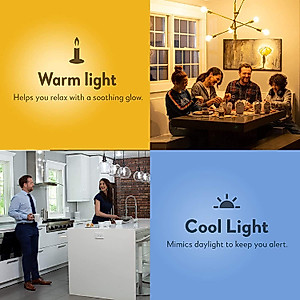 Bulbrite Solana 2-Pack G25 WiFi Connected Edison Filament LED Smart Light Bulb, Clear