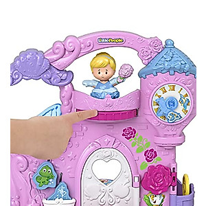 Disney Princess Toddler Toy Little People Play & Go Castle Portable Playset with Ariel & Cinderella Figures for Ages 18+ Months