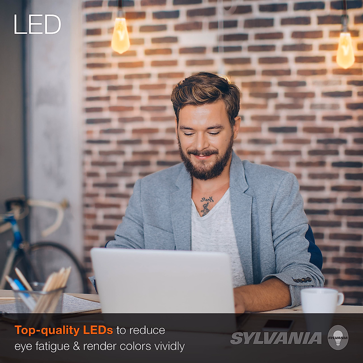 LEDVANCE (case of 8 Bulbs) Sylvania LED Vintage Filament ST19 Light Bulb, 60 watt Equivalent Using only 7 watts, Medium Base, 590 Lumens, Dimmable, 2175K, Amber Glow (40329)