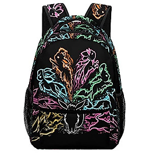 Hhsghhhd Anime Go Eev-ee Evolutions Backpack Versatile Stylish Multifunctional Anime Bag- for Work Leisure