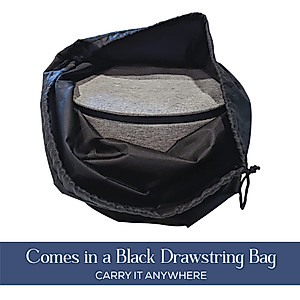 CHINA STORAGE CONTAINERS, Plate Storage include: 4 China Storage Containers Hard Shell Polyester, with 48 Round Felt Pot Protectors for Stacking, China Storage includes Bonus Drawstring Bag.