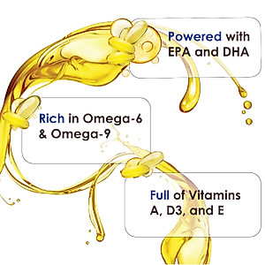 Omega-Caps for Medium Breeds-Vet Formulated for Joint & Heart Health, Healthy Radiant Skin & Coat, Reduces Shedding. Contains Omega 3 for Immune System Support, Easy to Dose Soft Gel Capsules 180 CT