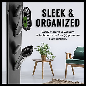 TechOrbits Docking Station Organizer - Vacuum Stand and Attachment Holder, Compatible with Cordless Dyson Vacuum Cleaner V12, V11, V10, V8 and V7 Models & Accessories