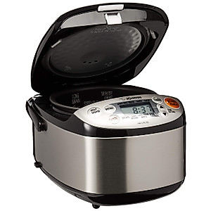Zojirushi EP-PBC10 Gourmet d'Expert Electric Skillet & NS-LGC05XB Micom Rice Cooker & Warmer, 3-Cups (uncooked), Stainless Black