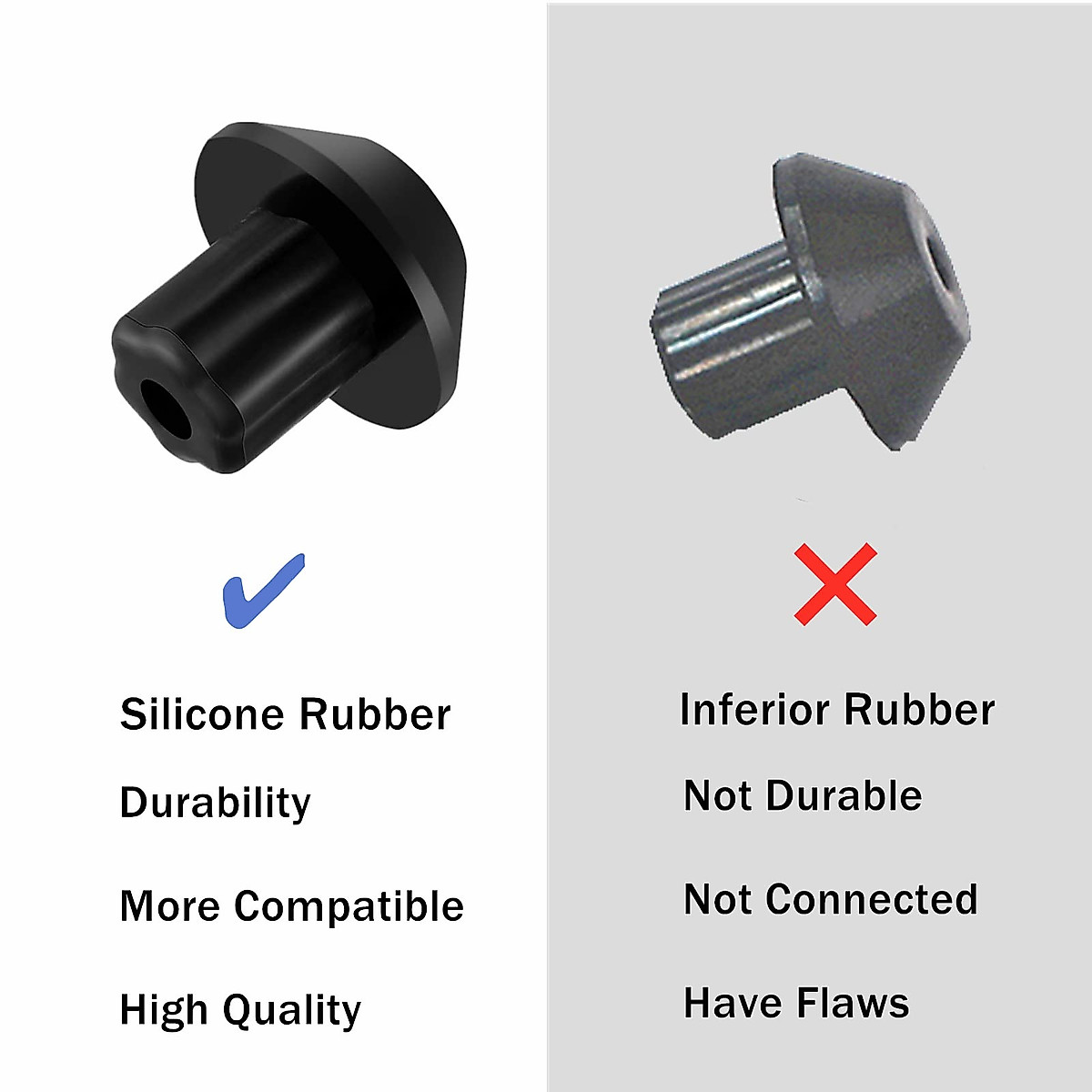 WB2K101 Pack of 16 Gas Range Surface Burner Grate Rubber Pad Set Replacement for GE,Hotpoint,Kenmore,Compatible with General Electric Replaces WB02K0101 247410 AP2622260 PD040035 PS241358 WB02K0101
