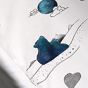 JumpOff Jo - 2-Pack Hypoallergenic Fitted Bassinet Sheet for Baby Boys & Girls - Rectangular, Hourglass & Oval Crib Compatible, Soft, Breathable, Machine Washable - Galaxy and Mama Bear