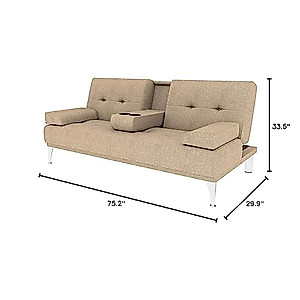 Serta Convertible Sofa, Sand
