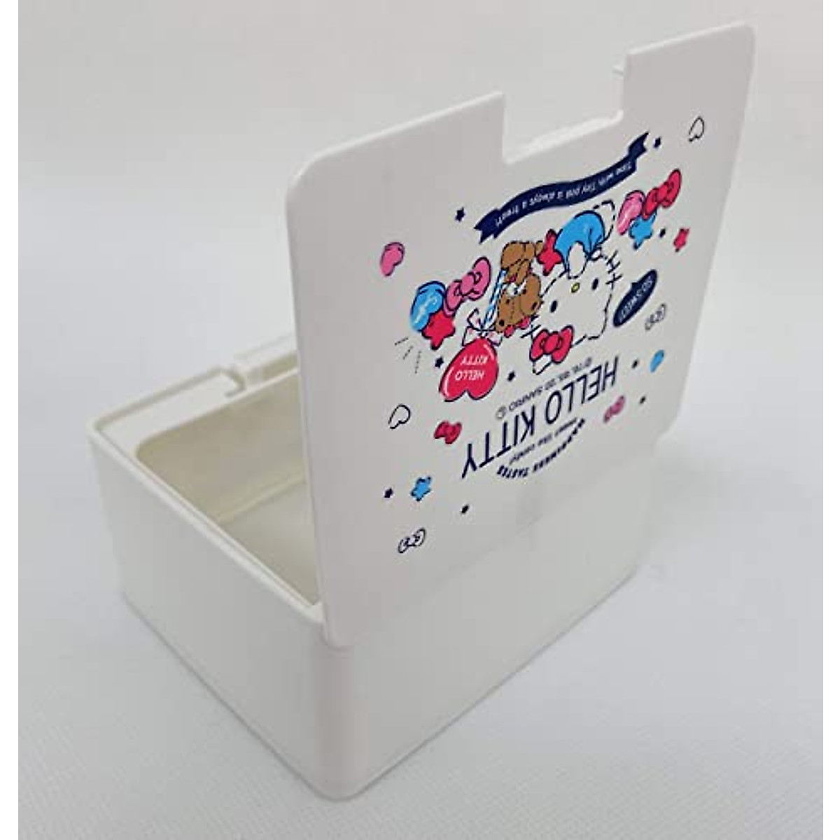 Friend Sanrio Hello Kitty Cute Box with One Touch Open Lid, Makeup Case, Accessory Case, Cosmetic Case, 4.2in x 3.5in x 2.1in