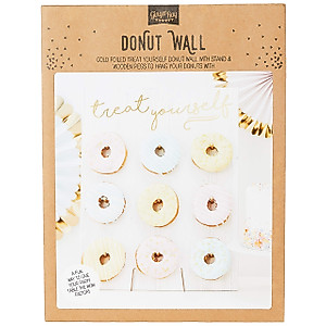 Ginger Ray Gold Foiled Treat Yourself Donut Wall Party Display Fits 9 Doughnuts