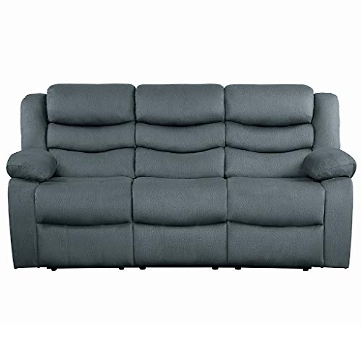 Homelegance 79" Manual Double Reclining Sofa, Gray