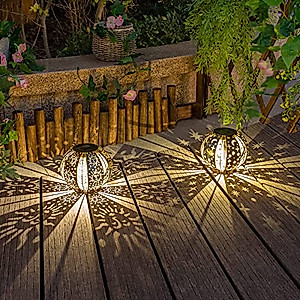 Tryme Solar Lights Outdoor Garden Decorations Sun Moon Star Stake Light Decorative Solar Lanterns Waterproof