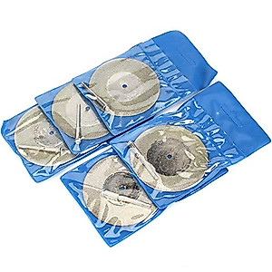 5Pcs 60mm Diamond Cutting Disc Cut Off Wheels with 5Pcs Mandrel 1/8'' Shank Stone Blade for Rotary Tool Drill Attachment Cutting Discs Polishing Glass Tiles Marble Plastic Jade (2.4in)