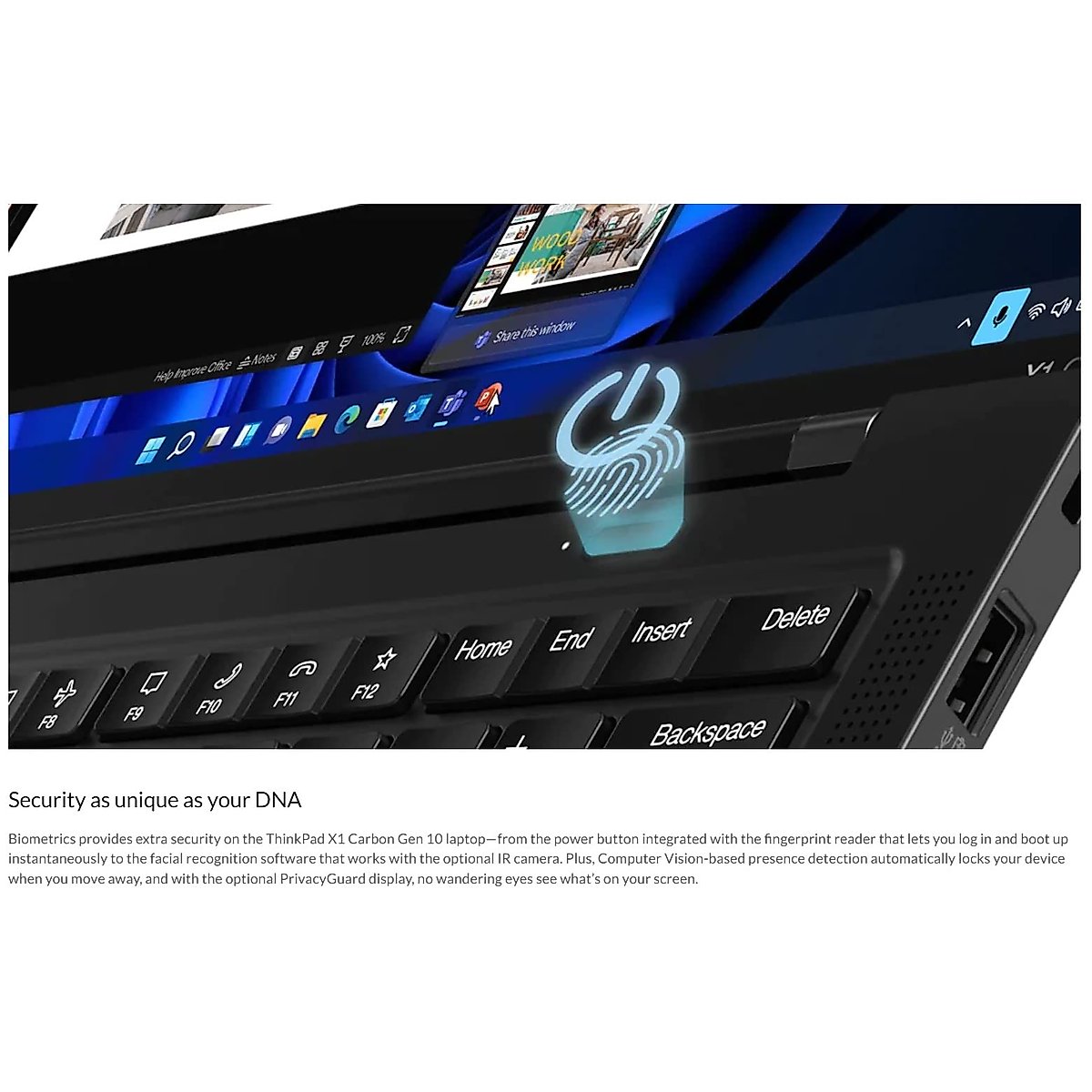 Lenovo Gen 10 ThinkPad X1 Carbon with Intel Core i5-1240P Processor, 14" WUXGA 400nits Anti-Glare Non-Touch Display, 16GB RAM, 512GB SSD, Backlit Keyboard, Fingerprint Reader, and Win11 Pro