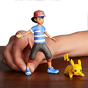 PoKéMoN Action Figure, 4.5"" Battle Action Ash & Pikachu