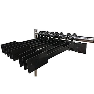 NAHANCO Extra-Long Stockroom Rail Divider with Straight Body, 21 ½” L - Black
