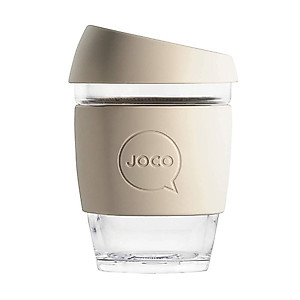 JOCO Cup 12oz - Eco-innovative Borosilicate Glass Reusable Classic Cup - (Sandstone)