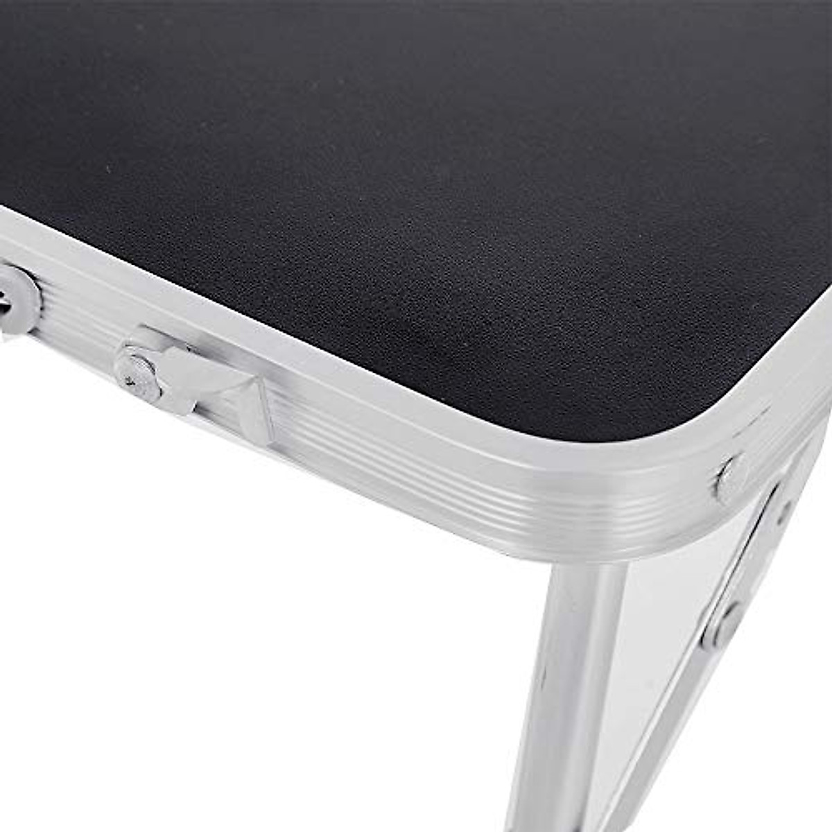 Amadj Foldable Laptop Table,Portable Standing Bed Desk, Bed Desk, Breakfast Serving Bed Tray, Portable Mini Picnic Table & Ultra Lightweight, Folds in Half with Inner Storage Space