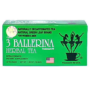 3 Ballerina Herbal Tea Extra Strength 18 Count (Pack of 4)