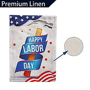Hollyhorse Happy Labor Day Garden Flag - 12.5 x18 Inch Double Sided Vertical Outdoor & Yard Flag | Wonderful Labor Day Decoration