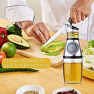 Golden Pearl Oil dispenser bottle for kitchen,Oil dispenser with Measurements,olive oil dispenser bottle,Oil and vinegar dispenser,Cruet salad dressing bottle for Kitchen（8.5 Oz）