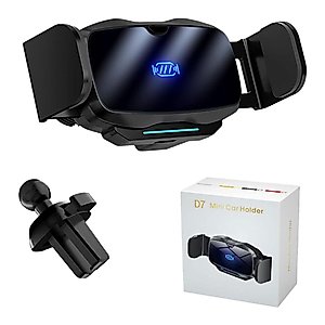 Wmool Car Phone Holder Mount, Magic Clip D7 Car Electric Mobile Phone Holder Auto-Clamping Car Phone Mount Dashboard Air Vent Universal Automobile Mounts Cell Phone Holder Fit All Smartphone