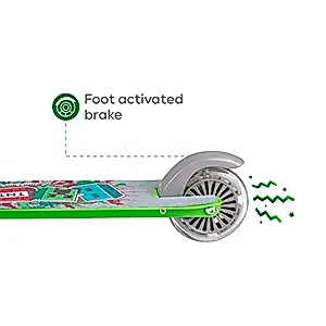 Minecraft 2 Wheel Kick Scooter for Kids - Easy & Portable Fold-N-Carry Design, Ultra-Lightweight, Comfortable & Safe, Durable & Easy to Ride, Minecraft Green