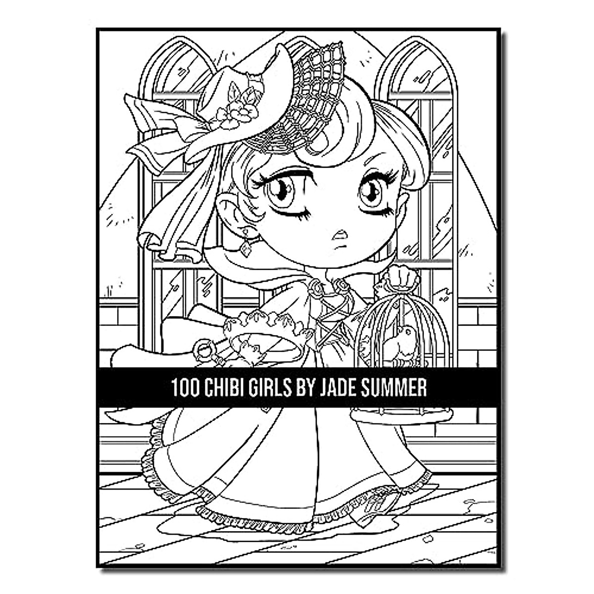 100 Chibi Girls: An Adult Coloring Book Collection with Cute Girls, Fantasy, Horror, Christmas, and More!