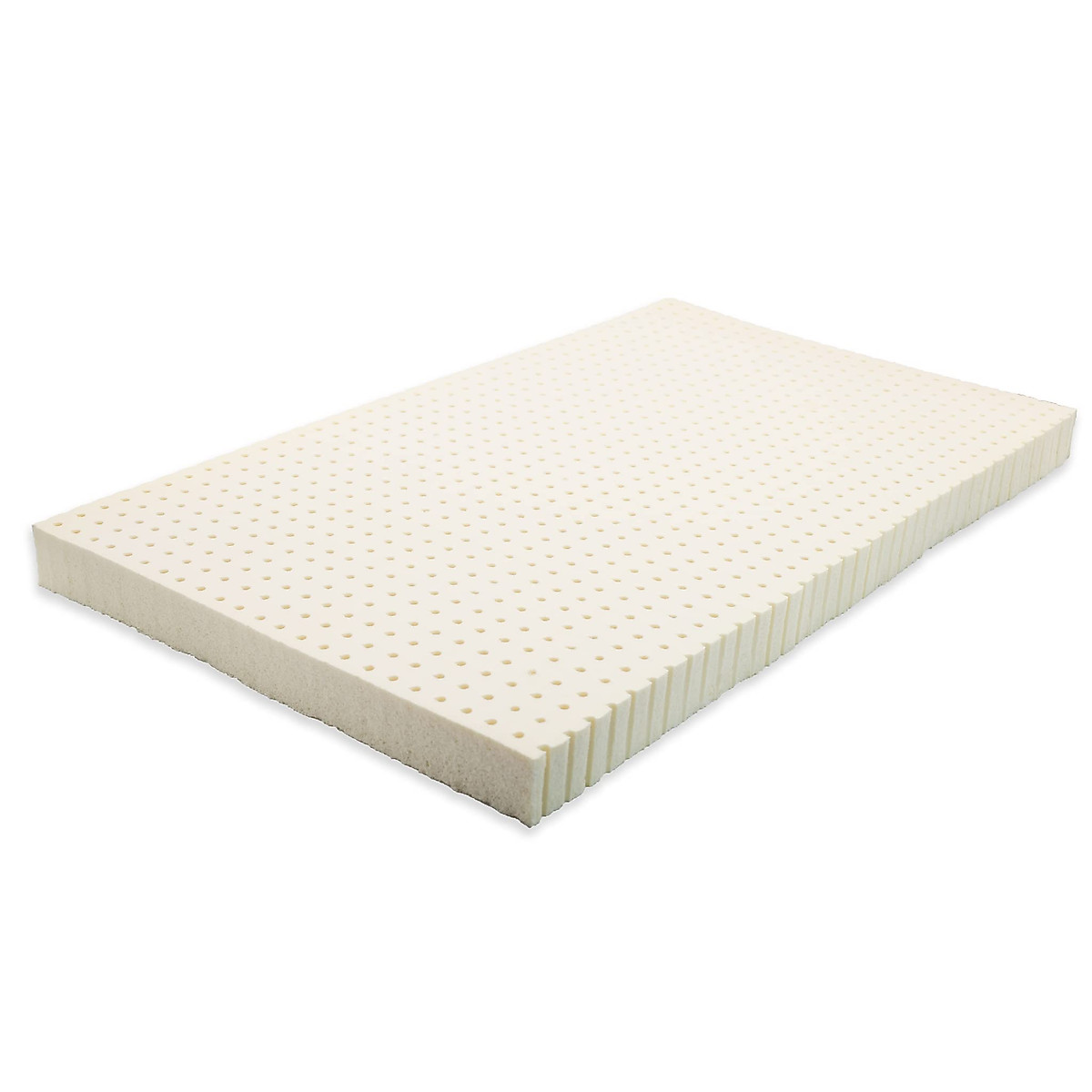 ORGANIC TEXTILES 2" Organic Latex Mattress Topper with Velvet Cover (King, Soft)