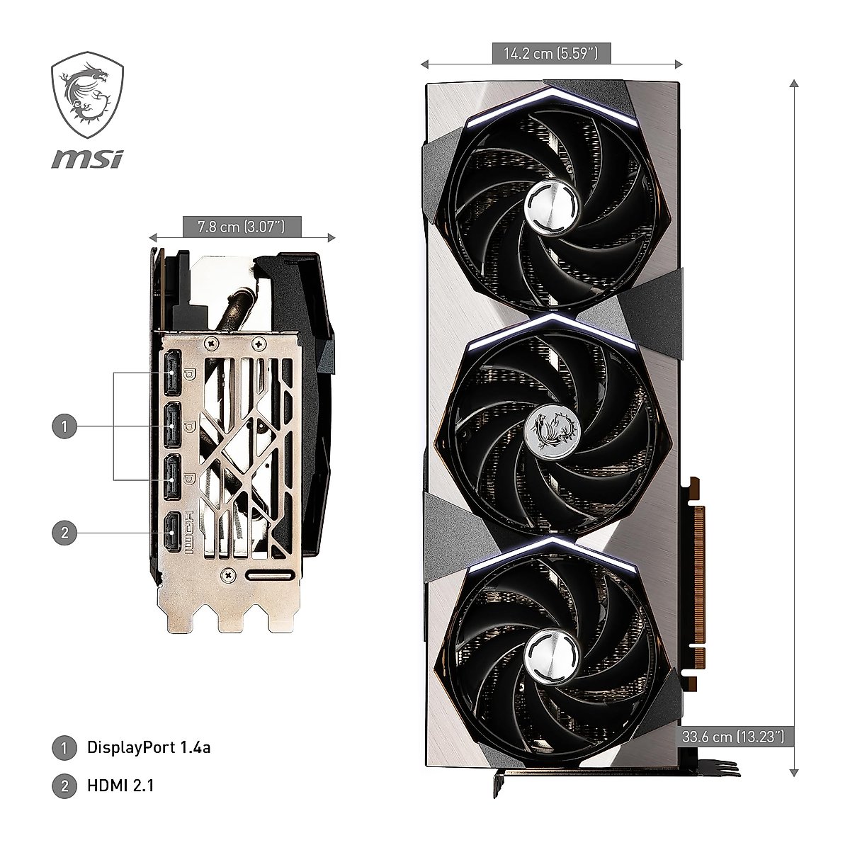 MSI GeForce RTX 4080 16GB SUPRIM X Gaming Graphics Card - 16GB GDDR6X, 2640 MHz, PCI Express Gen 4, 256-bit, 3X DP v 1.4a, HDMI 2.1a (Supports 4K & 8K HDR)