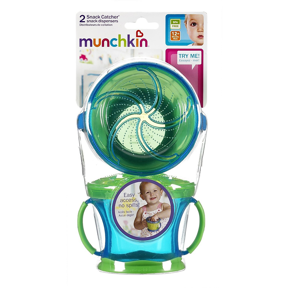 Munchkin Two Snack Catchers, Colors May Vary