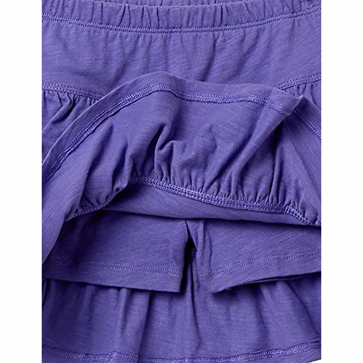 Amazon Essentials Girls' Knitted Ruffle Scooter Skirts (Previously Spotted Zebra), Pack of 3, Purple/Light Pink/Orange, Large