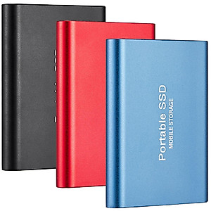 AOOF Mini Ssd Mobile Ssd, External Hard Drive Usb3.1 Type C, Portable 500gb 1tb 2tb 4tb 6tb 8tb Expansion Hard Drive, Compatible with Desktop, Laptop, Mac, Ps4 Etc. 2TB Gules