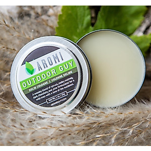 Aromi Solid Cologne | Woodsy, Earthy Men's Fragrance, Pine, Spruce, and Cedar Scent, Vegan, Cruelty-free, Father's Day Gift, Alcohol-Free (Outdoor Guy)