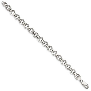 IceCarats 925 Sterling Silver 9.5mm Cable Link Chain Bracelet 7.5 inch