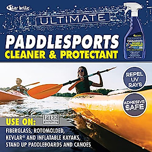 STAR BRITE Ultimate Paddlesports Cleaner & Protectant - Kayak, Canoe, Paddleboard UV Protective Spray - Fiberglass, Kevlar, Plastic Compatible - 22 OZ (096022)