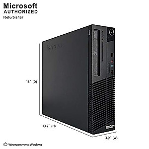 Lenovo ThinkCentre Small Form Desktop PC Computer Package, Intel Quad Core i5 up to 3.6GHz, 8G DDR3, 1T, USB 3.0, VGA, DP, 20 Inch LCD Monitor(Brands May Vary), Keyboard, Mouse, Win 10 Pro 64(Renewed)