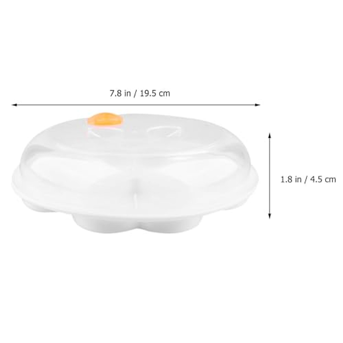 OKUMEYR 2pcs Heat- Tray for Microwave Egg Poacher Cups Egg Tray for Cooking Microwave Egg Poacher Microwave Ovens Microwave Egg Maker Microwave Egg Cooker Egg Cooker White