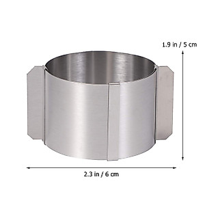 Hemoton Mousse 4Pcs (2.5-4 Inch) Cake Mold Rings, Small Stainless Steel Adjustable Round, Mold Cake DIY Baking Mould Tool Cake Ring