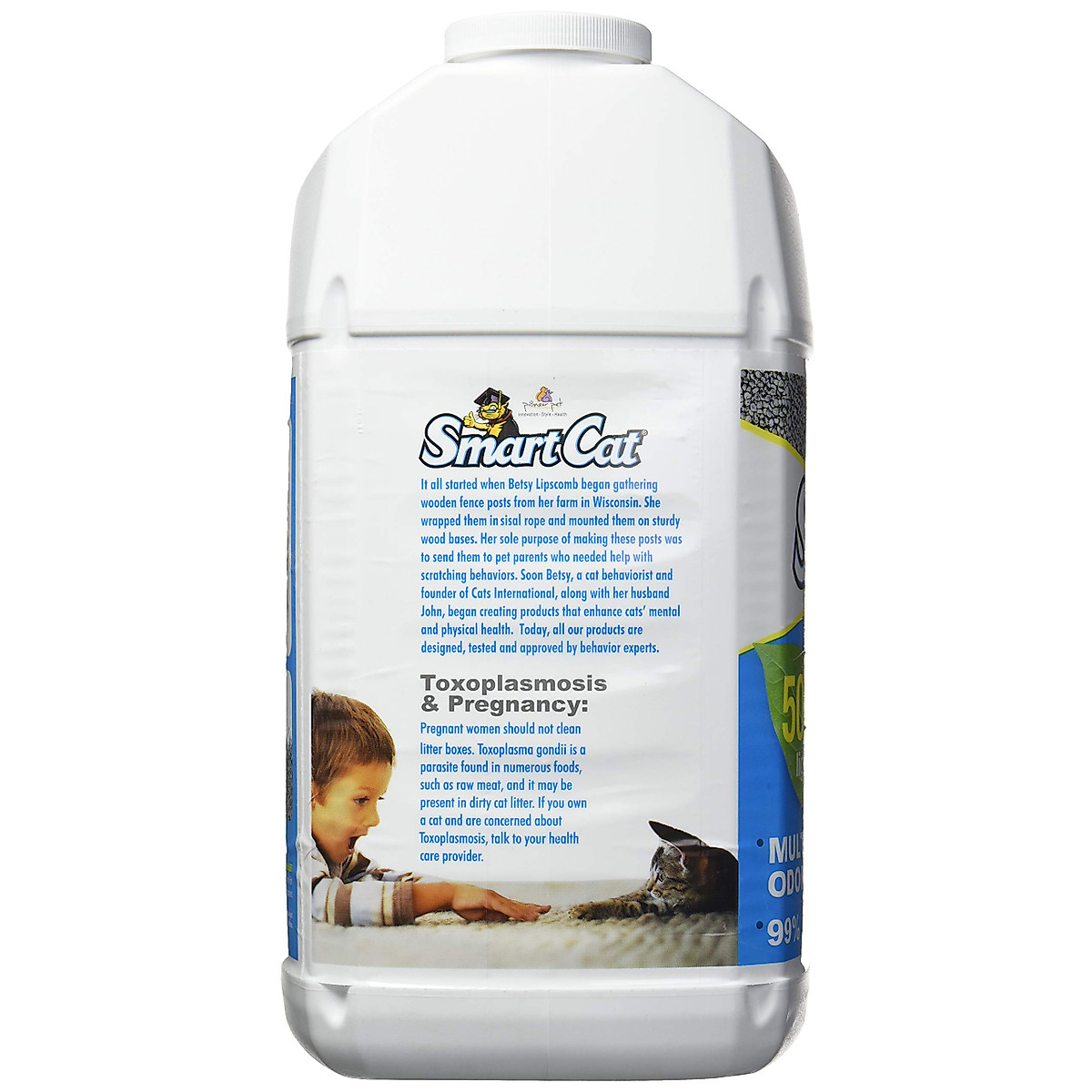 SmartCat Lightweight Clumping Litter, 10 Pound (160oz 1 Pack) - Unscented and Lightweight