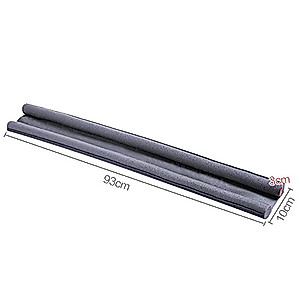 MS.CLEO Twin Door Draft Stopper, Double Side Under Door Bottom Seal Strip, Weather Stripping Window Breeze Blocker Adjustable Door Sweeps 36inch(Grey)