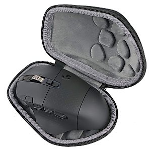 co2CREA Hard Travel Case Replacement for Logitech G604 Lightspeed Wireless Gaming Mouse (Black Case)