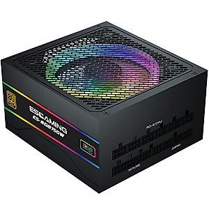 Power Supply APFC 750W RGB, 80 Plus Gold ATX Computer Gaming Power Supply Certified PSU with ARGB Light, 120mm Silent RGB Fan, 5 Year Warranty