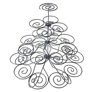 Homeford Firefly Imports Metal Holder Stand, 23 Cupcakes, 4 Tier, 11-Inch, Silver